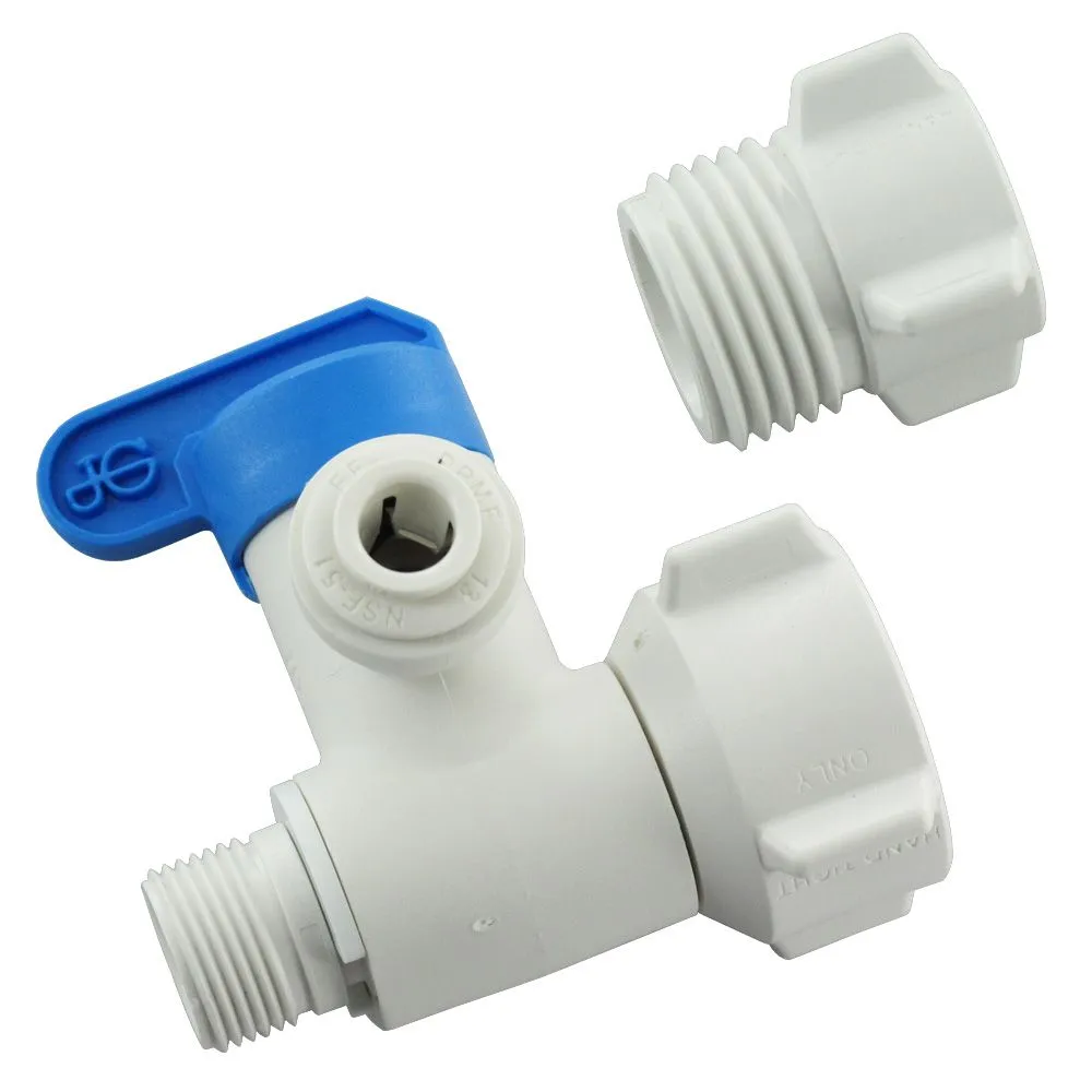 John Guest Plastic Angle Stop Adapter Valve Lead-Free - 3/8 x 1/2 x 1/4 ...